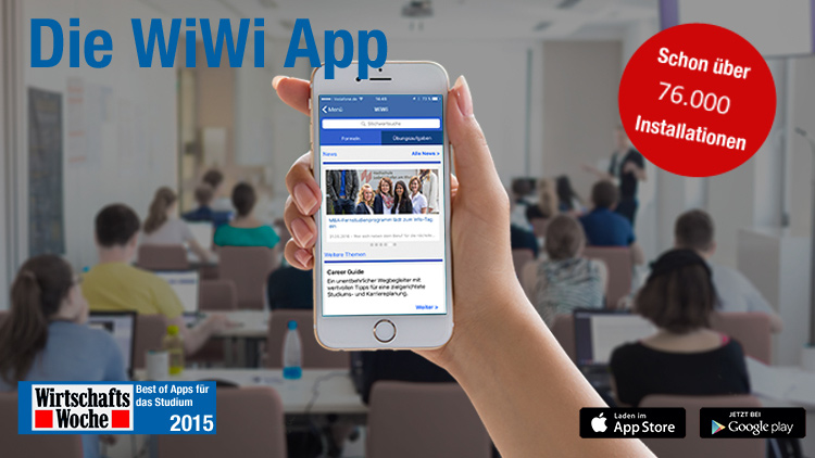 Hol dir die WiWi-App! BACHELOR AND MORE